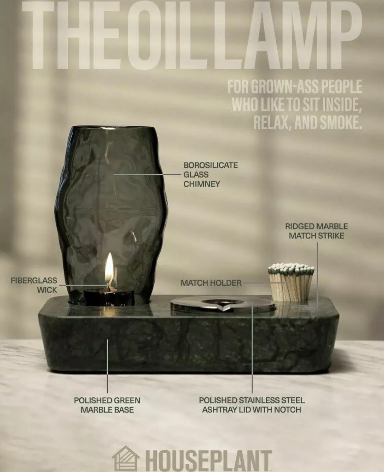 Houseplant Oil Lamp & Pottery Set By Seth Rogan Lighter